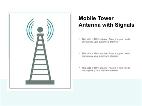 Mobile Tower Antenna With Signals Ppt Powerpoint Presentation Icon Grid