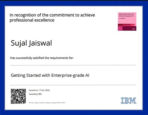 Sujal Jaiswal On Linkedin Ibm Ai Certification Enterprisesolutions
