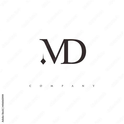 Initial MD Logo Initials Logo Design Text Logo Design Letter Logo Design