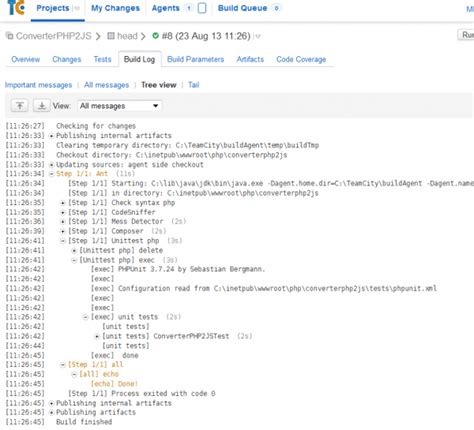 How To Show Phpunit Test Results And Test Code Coverage In Teamcity