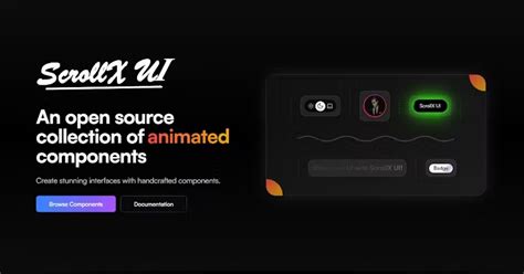 Github Adityakishore0scrollx Ui An Open Source Collection Of Animated Interactive And Fully