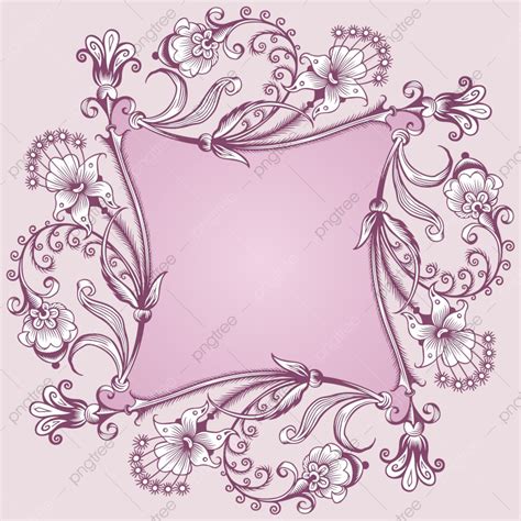 꽃 손으로 그린 벡터 빈티지 테두리 장식적인 과 미술 Png 일러스트 및 벡터 에 대한 무료 다운로드 Pngtree