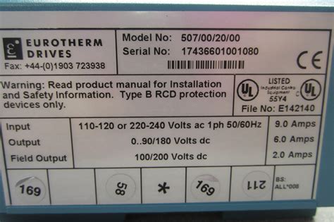 Eurotherm Drives 507002000 Dc Drive 507002000 Sb Industrial Supply