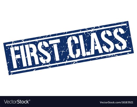 first class square grunge stamp royalty free vector image