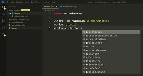 Intellisense Not Working With Object In Another Filepyqt5 · Issue 7051 · Microsoftvscode