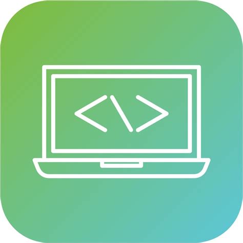 Premium Vector Vector Design Laptop Coding Icon Style
