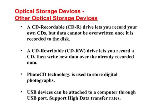 Different Types Of Storage Devices Ppt