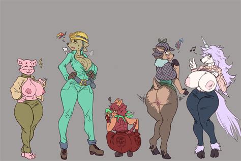 Rule 34 Anthro Ass Barefoot Bear Big Breasts Big Butt Blush Breasts