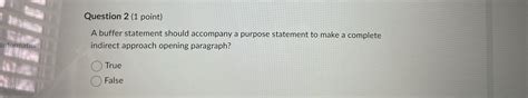 Solved Question 2 1 ﻿pointa Buffer Statement Should