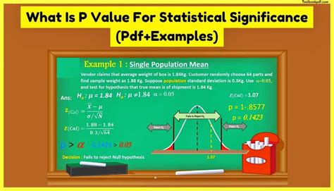What Is P Value For Statistical Significance Pdfexamples