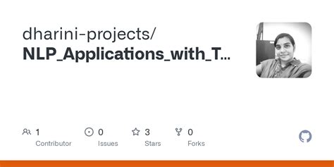 Github Dharini Projectsnlpapplicationswithtransformers