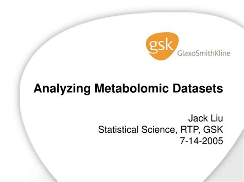Ppt Analyzing Metabolomic Datasets Powerpoint Presentation Free