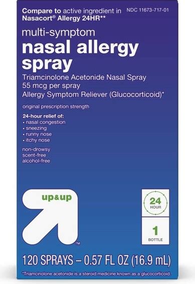 Triamcinolone Acetonide Multi Symptom Nasal Allergy Relief Spray 057