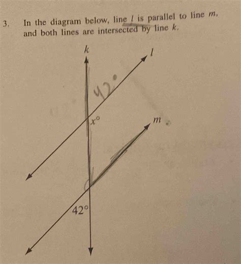 Solved In The Diagram Below Line Is Parallel To Line M And Both