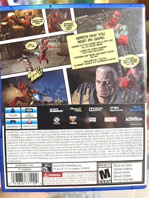 Deadpool Ps4 Rare Video Gaming Video Games Playstation On Carousell