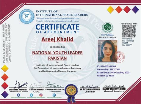 I Am Thrilled To Announce That I Have Been Awarded A Certificate Of Appointment From The