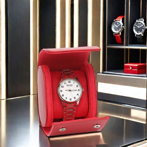 Luxury Single Pebbled Leather Velvet Lining Travel Watch And Bracelet Box Cases Muen Mn 0151