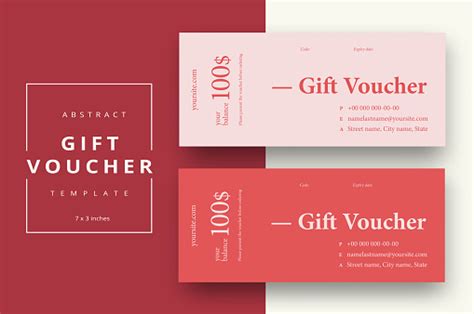 추상 선물 바우처 카드 템플릿입니다 현대 할인 쿠폰 또는 인증서 레이아웃 기하학적 모양 패턴 패션 밝은 배경 디자인 정보 샘플