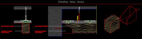 Detalle De Cielo Raso En Dwg 11582 Kb Librería Cad