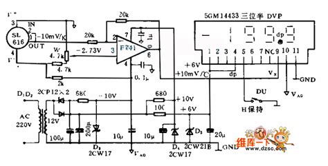 40 125℃ Digital Thermometer Circuit Diagram Temperature Sensor