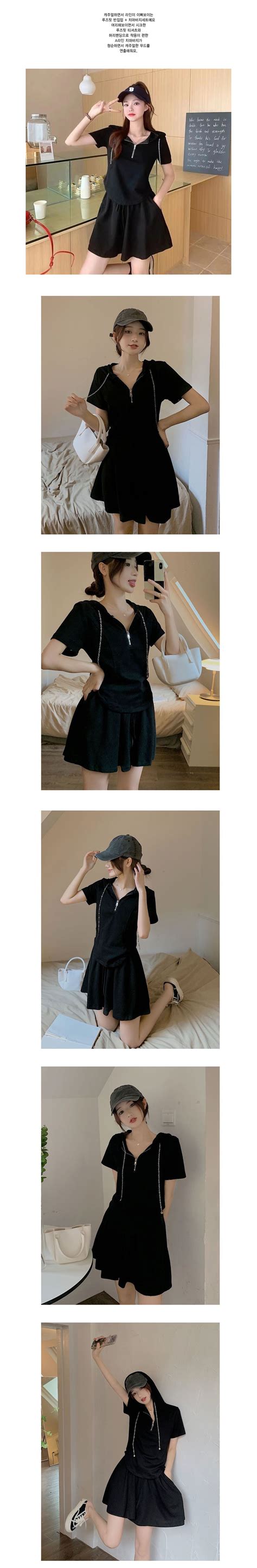 셀럽하우 셀럽하우스 반집업 스타일리시한 치마바지 Ll S104 트레이닝세트