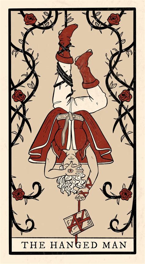 The Hanged Man Tarot Art By Lauren Hodges Fates End And Magician Pose