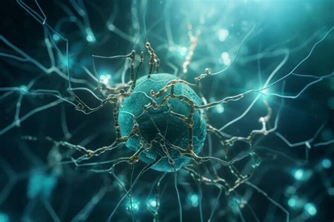 Premium Photo Glowing Neuron Cell Links Generate Ai