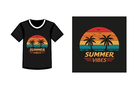 Premium Vector Summer Vibes Tshirt Vector Illustration
