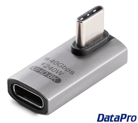 Usb C Usb4 Right Angle Leftright Twist Adapter Datapro