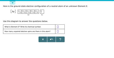 Solved Here Is The Ground State Electron Configuration Of A
