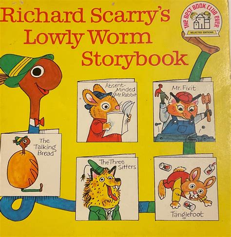 Lowly Worm Storybook Richard Scarry Pillow Cat Books