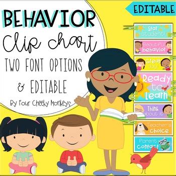 Editable Behavior Chart Behaviour Chart By Four Cheeky Monkeys
