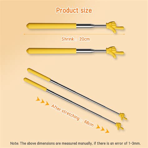 Lakoe Finger Retractable Teaching Pointer Preschool Reading Guide Stick Learning Tools For Class