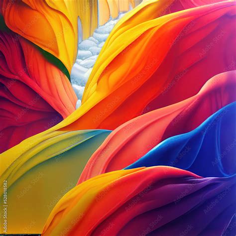 Pattern Texture Wave Design Color Silk Fabric Textile Curve