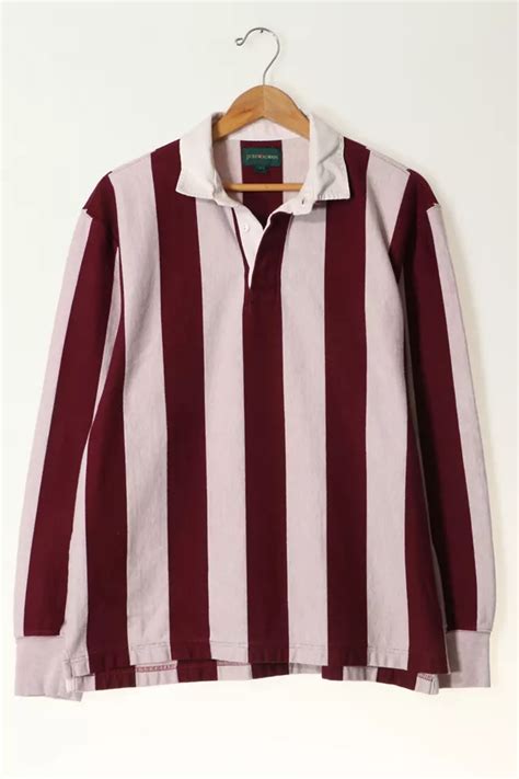 Vintage J Crew 90s Vertical Stripe Rugby Shirt Urban Outfitters