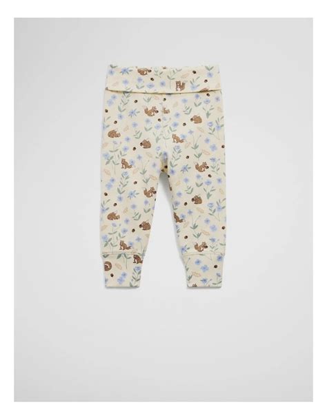 Country Road Organically Grown Cotton Fold Over Soft Pant In Butter
