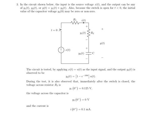 Solved In The Circuit Shown Below The Input Is The Chegg