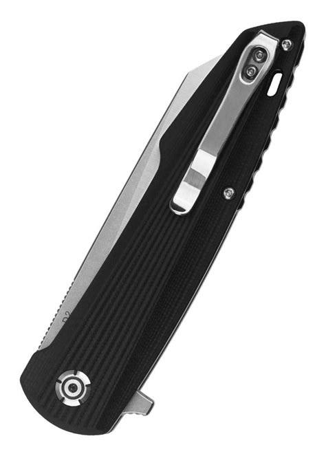 Phoenix Stonewashed Satin Blade Black G10 Handle Qsp Qs108 C