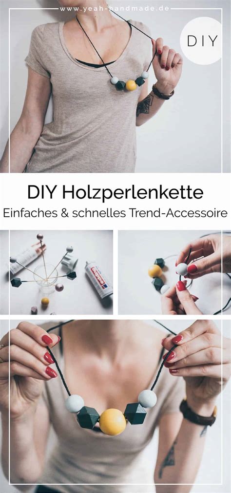 [werbung] Diy Holzperlenkette Selber Machen Als Herbst Accessoire Yeah Handmade