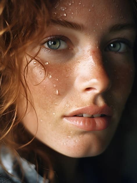 Premium Photo Portrait Of A Girl Closeup Face Photo Of A Girl Indoor