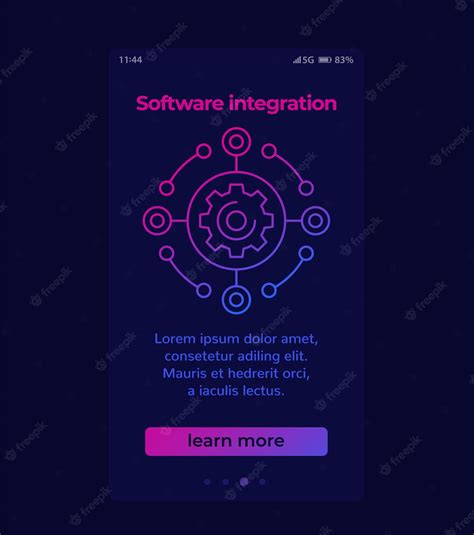 Premium Vector Software Integration Mobile Banner Design