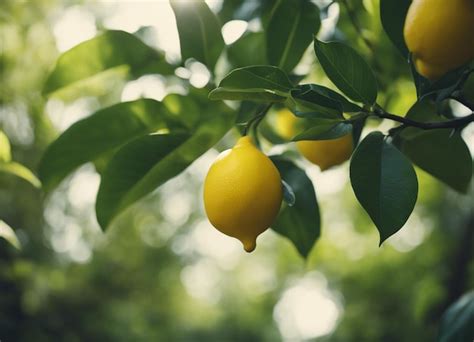 A Lemon Tree In Jungle Premium Ai Generated Image