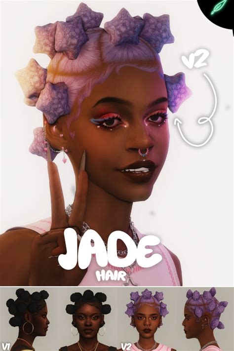 Jade Sims 4 Black Hair Cc Sims 4 Cc Hair Maxis Match Bantu Knots