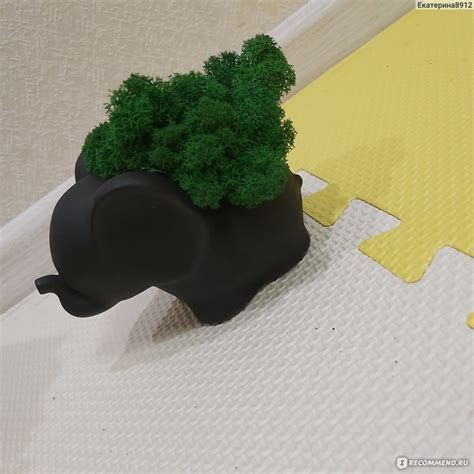 Кашпо декоративное со стабилизированным мхом Homelly Joy сухоцветы декор из гипса Слон