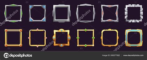 Game Square Frame Empty Border Game Asset Items Cartoon Stylized Stock Vector Image By ©tartila