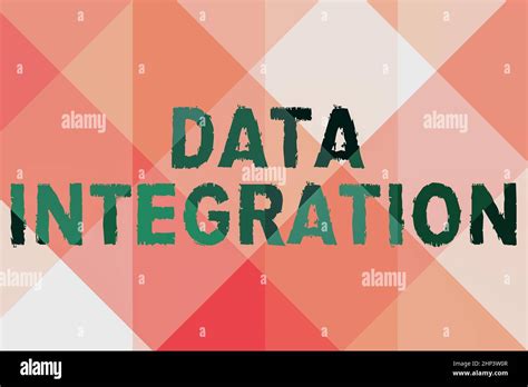 Hand Writing Sign Data Integration Business Overview Combination Of Technical And Business