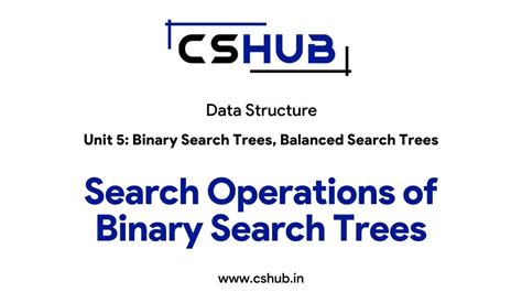 Search Operations Of Binary Search Trees Data Structures