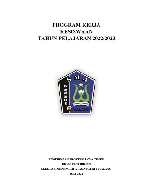 Program Kerja Kesiswaan Pdf