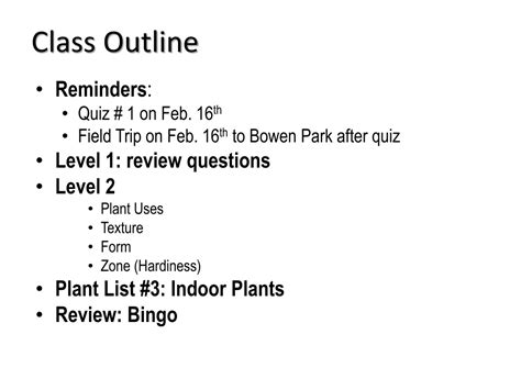 Ppt Class Outline Powerpoint Presentation Free Download Id9672769