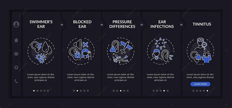 Top Ear States Onboarding Vector Template Sound Mode Infographic Vector Sound Mode